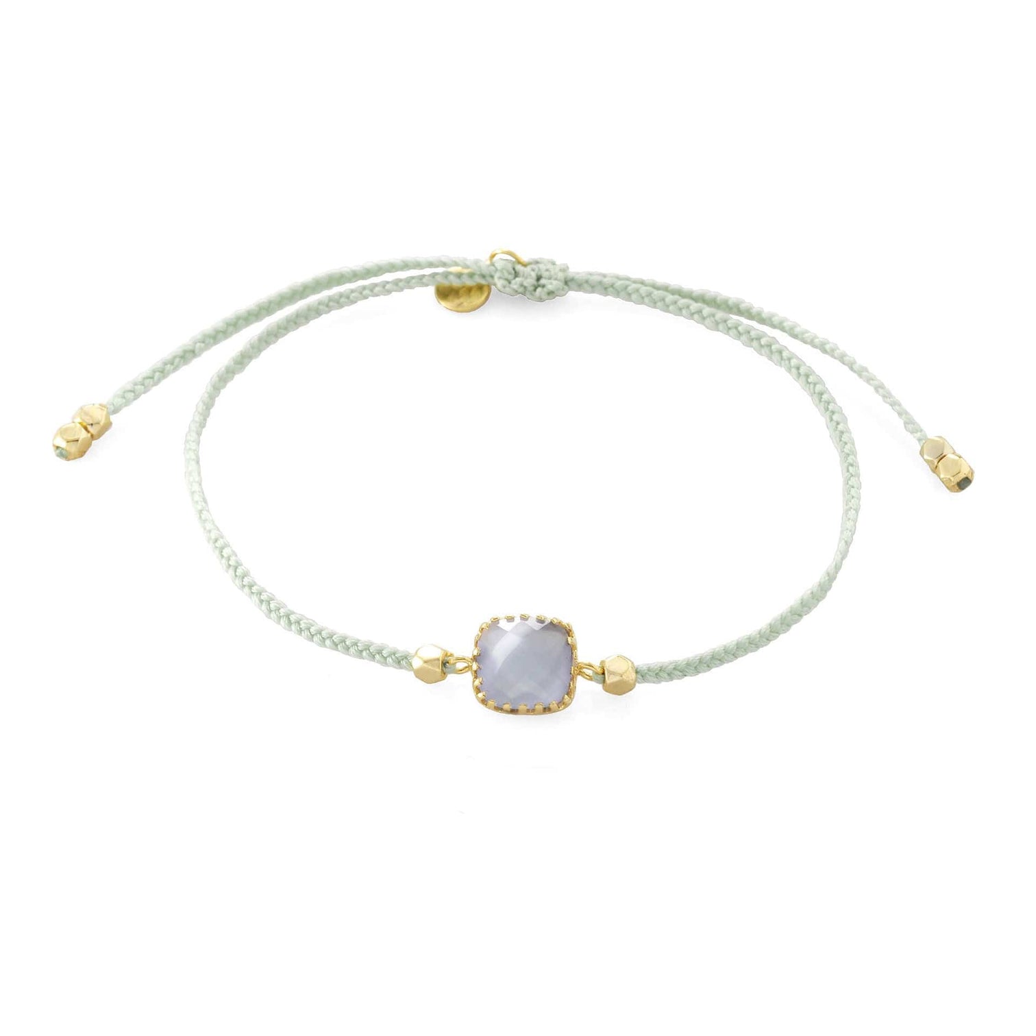 Braided Square Charm Bracelet – TAI JEWELRY