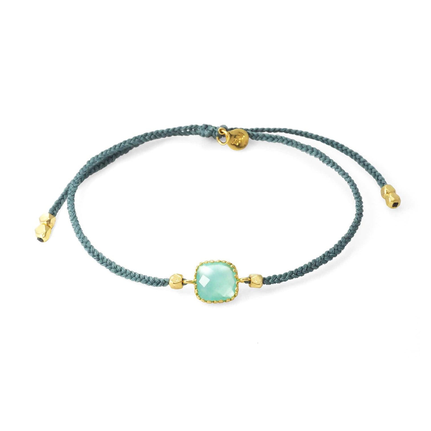 Braided Square Charm Bracelet – TAI JEWELRY