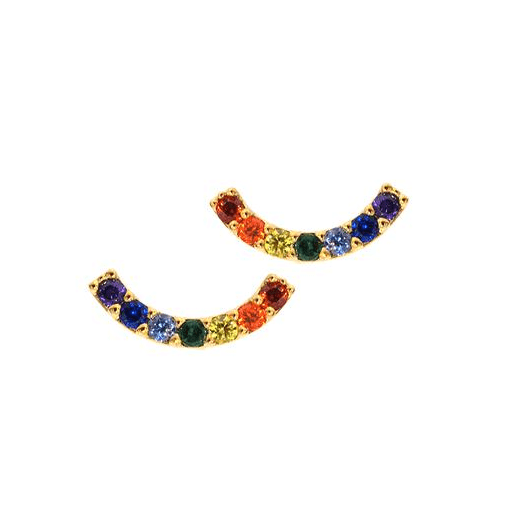 Rainbow Arc Stud – TAI JEWELRY