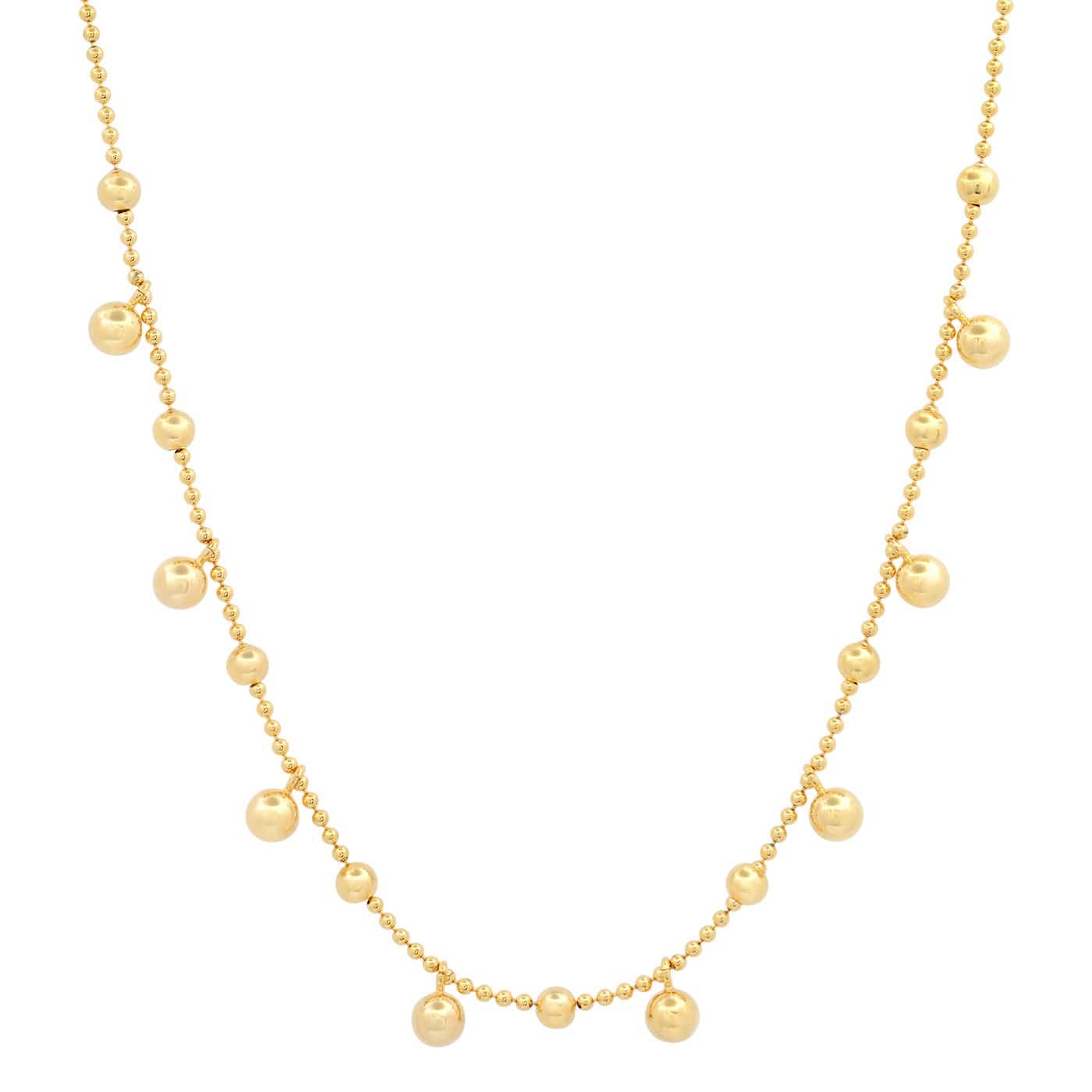 Ball Chain with Gold Ball Charms – TAI JEWELRY
